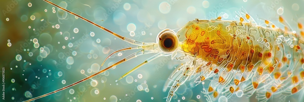 Microscopic Fresh Water Animal Water Flea Daphnia Magnified Through a ...