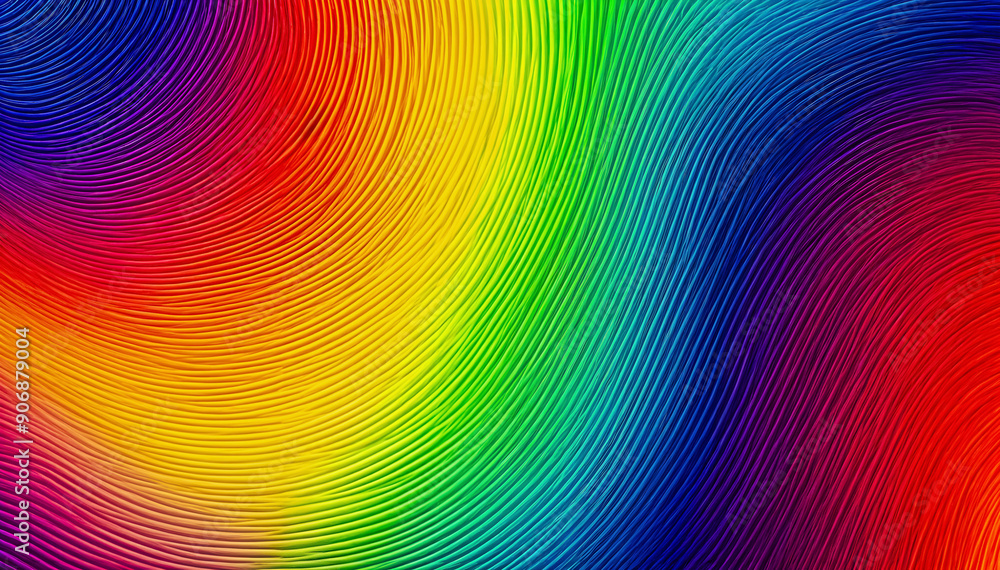 Background of colorful waves with rainbow color. The color is like ...