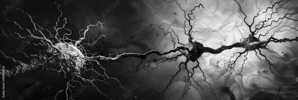Microscopic image of cerebellar cortex Basket cell axon endings ...