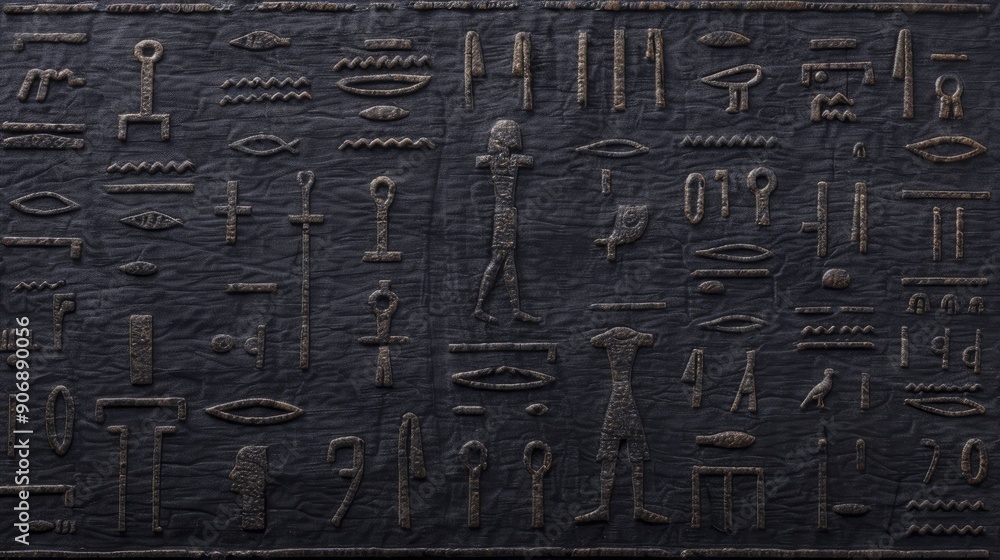 Hieroglyphic data symbols, ancient symbols that convey intricate data ...