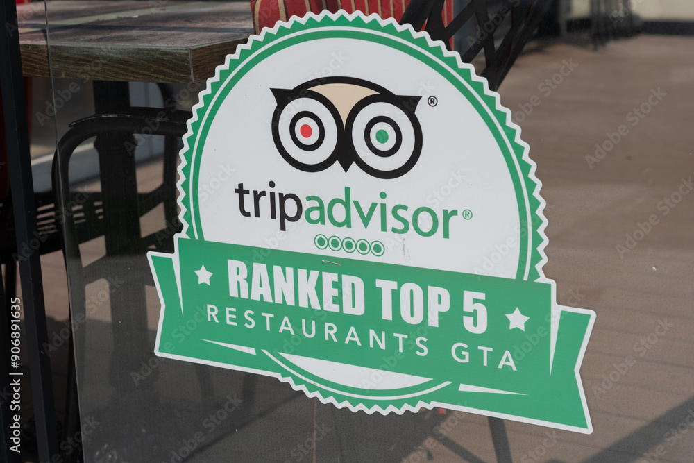 tripadvisor vinyl decal sign for a restaurant ranked top 5 restaurants ...