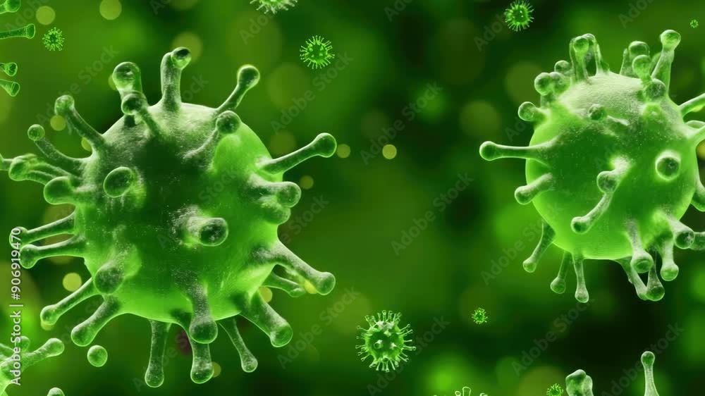 Discover fascinating microorganisms thriving in a vibrant green ...