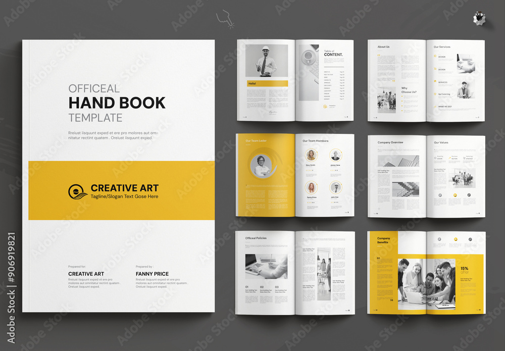 Official Handbook Brochure Template Stock Template | Adobe Stock