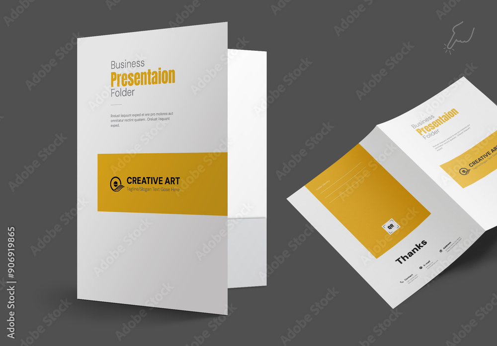 Presentation Folder Layout Stock Template | Adobe Stock