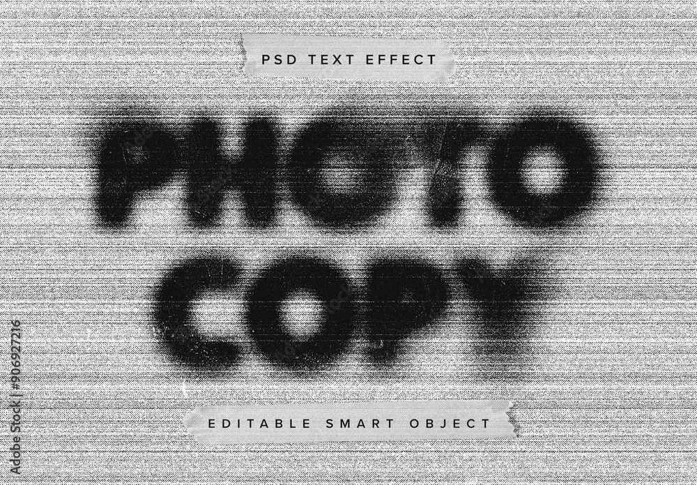 Gritty Photocopy Text Effect Mockup Stock Template | Adobe Stock