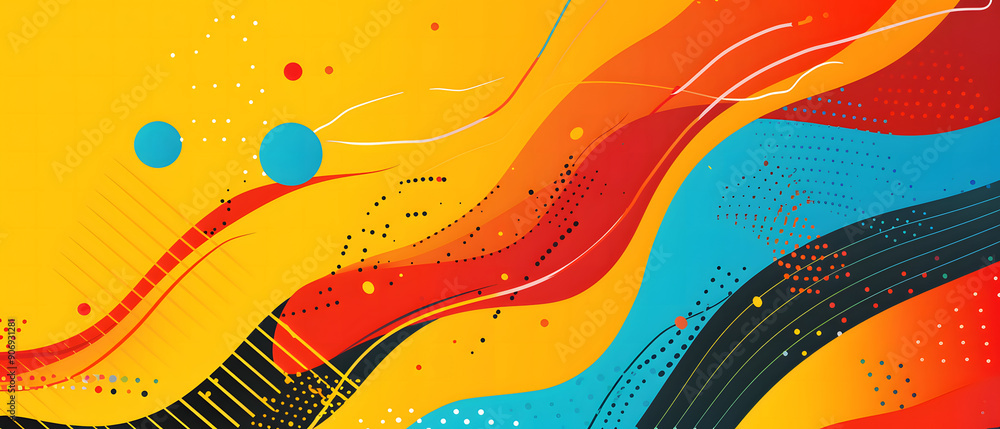 sports-themed background with abstract shapes suggesting movement and ...