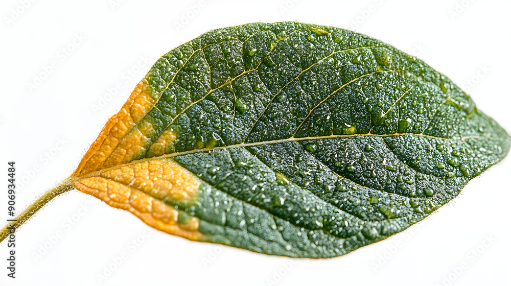 brown and black spots on soybean plant leaf from cercospora leaf blight ...