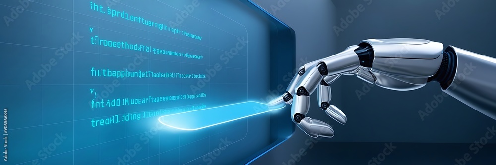 robot hand touch on screen deep learning, Science and artificial ...