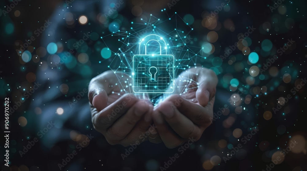 Hands holding a secure token for zero trust network entry, Zero Trust ...