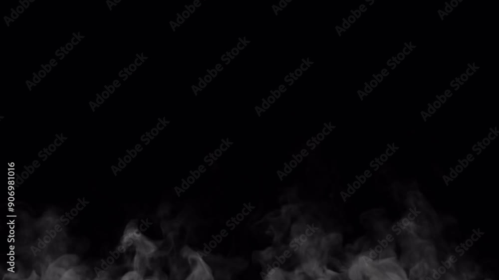 Seamlessly looping video of smoke rising into the bottom of the frame ...