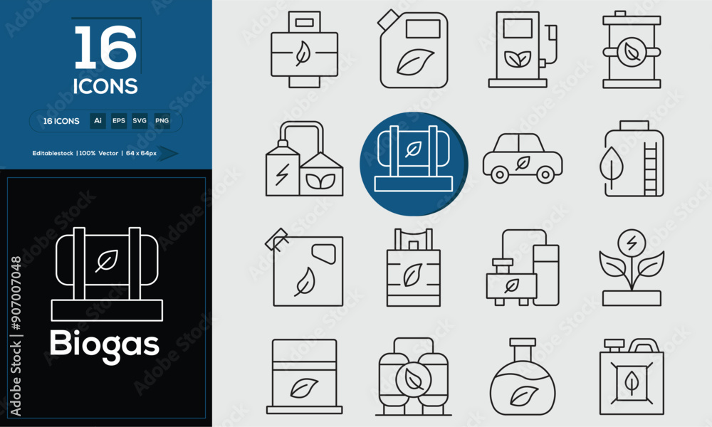 Biogas Set of high-quality icons that are suitable for Biogas. And ...