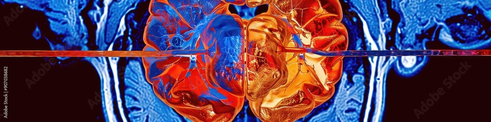 CT scan of the brain showing a cerebrovascular accident CVA resulting ...