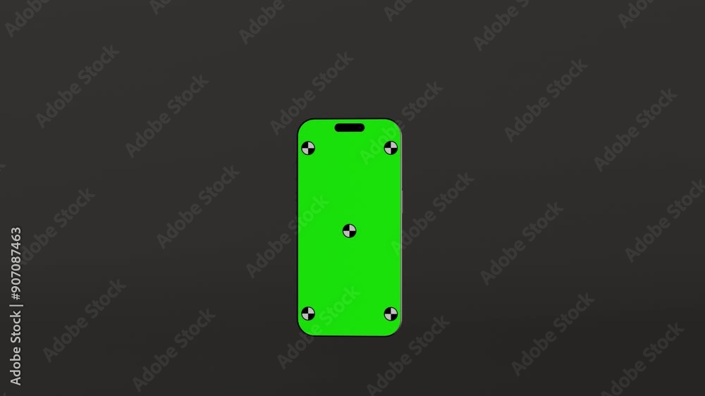 Vidéo Stock Smartphone green screen with marks for tracking - phone ...