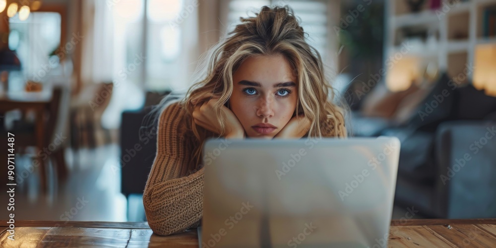 Exhausted Young Businesswoman Portrait: The Visage of Post-Work Fatigue ...