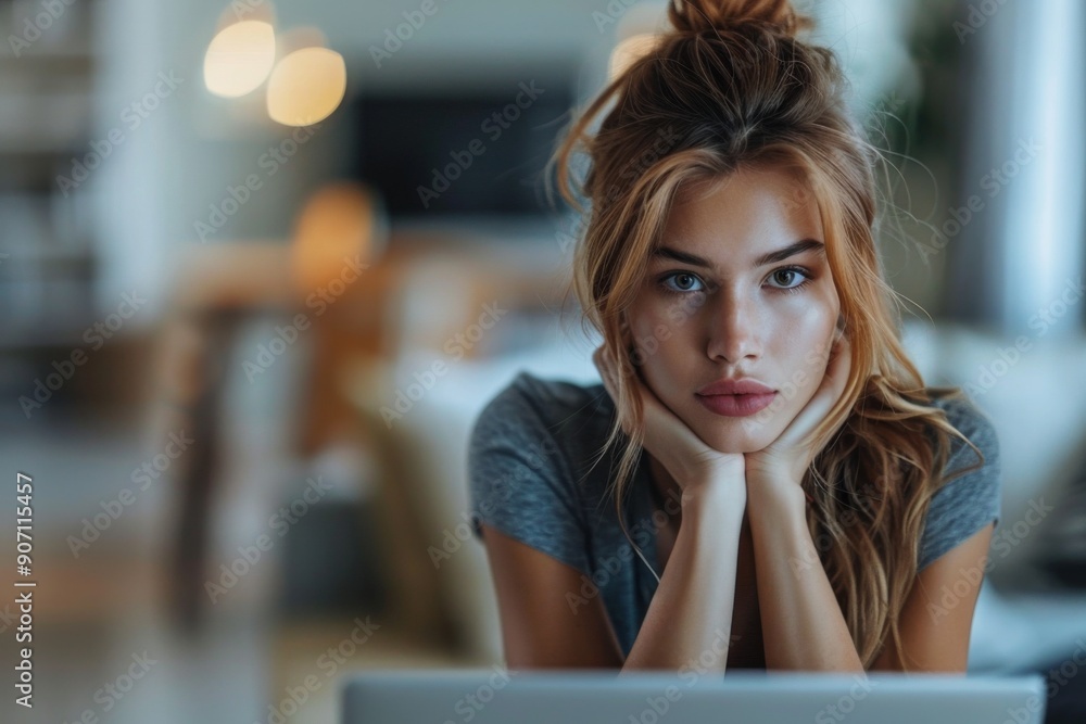 Exhausted Young Businesswoman Portrait: The Visage of Post-Work Fatigue ...