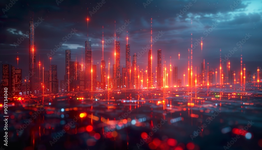 Financial growth chart for stock market investment trading. no texte ...