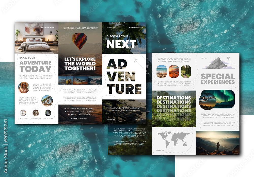 Modern Travel Adventure Brochure, Social Media Template Stock Template ...
