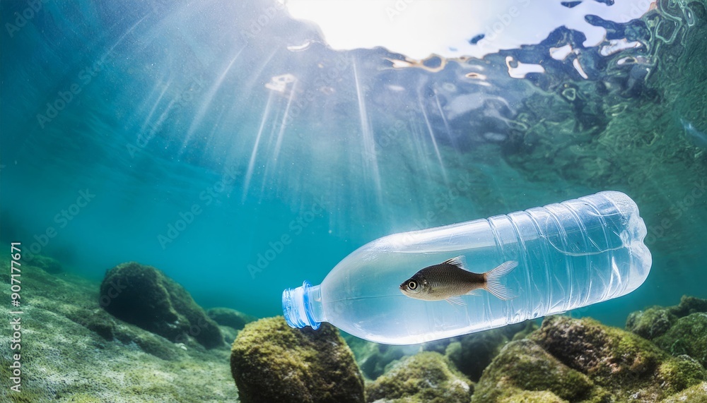 A fish trapped in a plastic bottle highlights the severe impact of ...