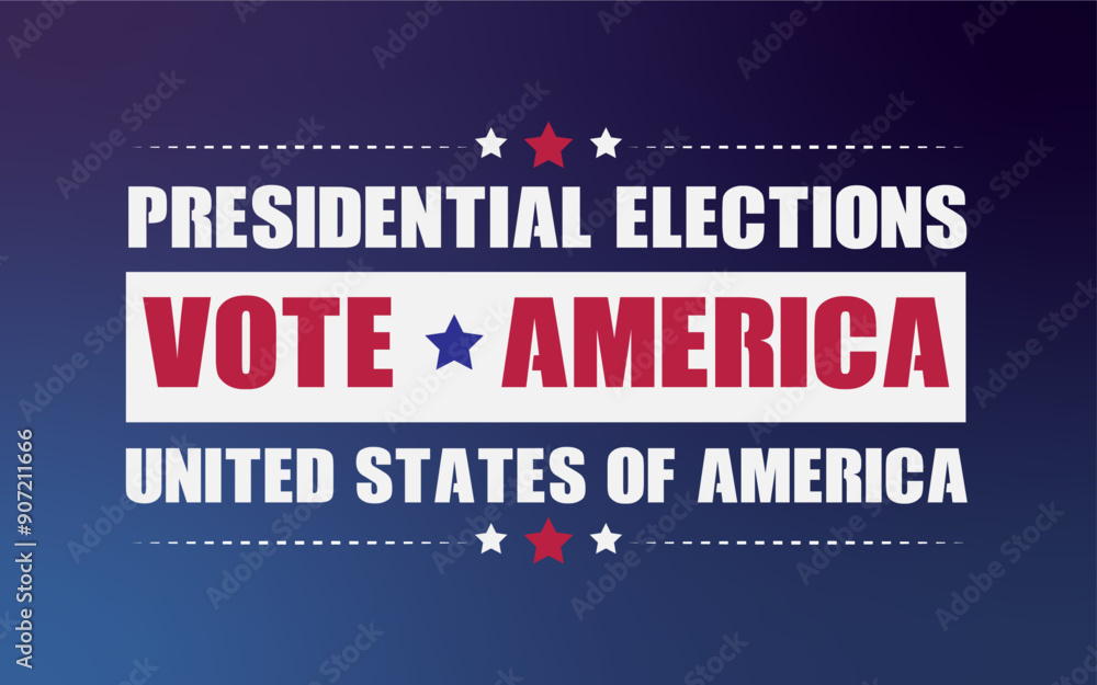 USA Presidential Election poster, 2024 US election banner, editable ...