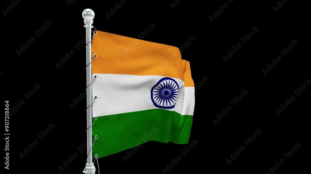 India waving flag. India flag waving. waving animation. Sign of India ...