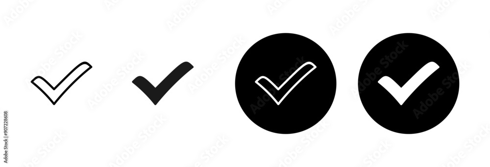 Check icon vector isolated on white background. check mark icon. check ...