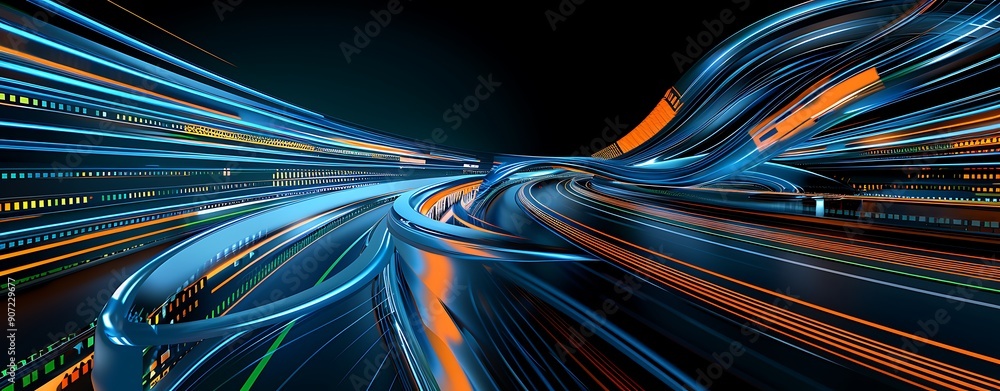 Realistic images with full HD resolution Highway 3D background with ...