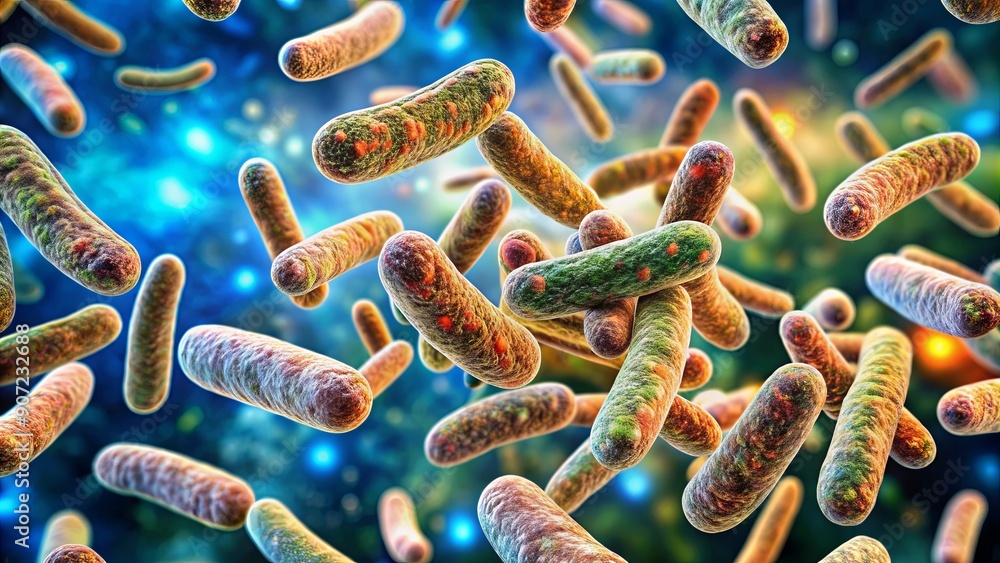 Rod-shaped Bacillus species bacteria with endospores, aerobic, Gram ...