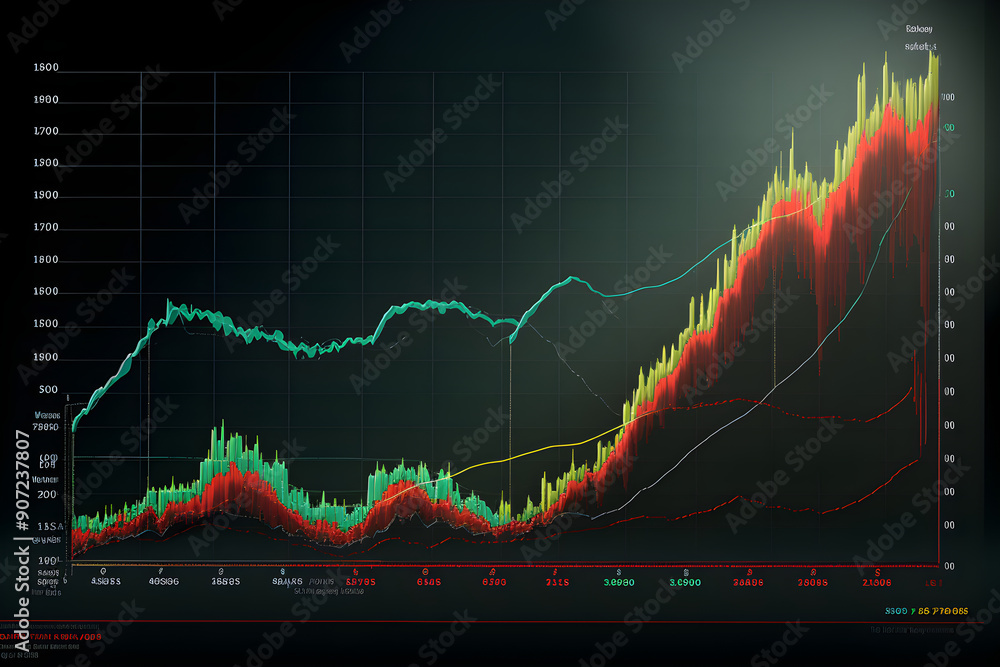 Color-coded Line Graph Displaying the Volatility of the Foreign ...