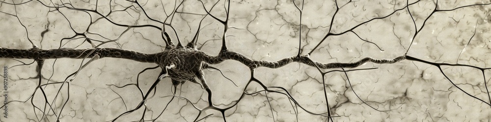 ภาพประกอบสต็อก Multipolar Neuron in the Anterior Horn of the Spinal ...
