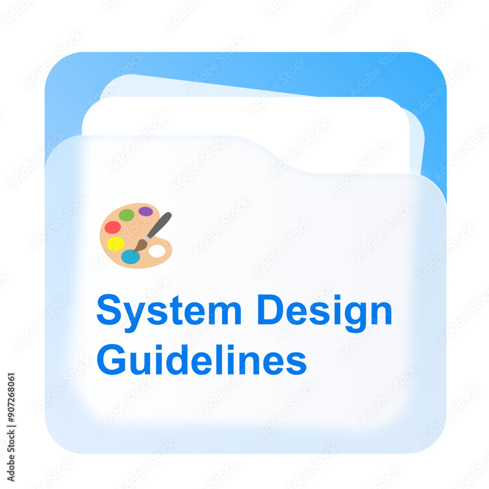 System Design Guidelines Widget File Folder Storage Glassmorphism UI ...
