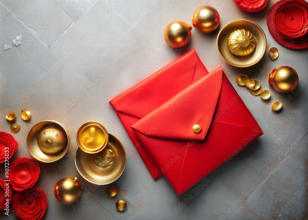 Traditional symbolism in Chinese New Year red envelopes is used to ...
