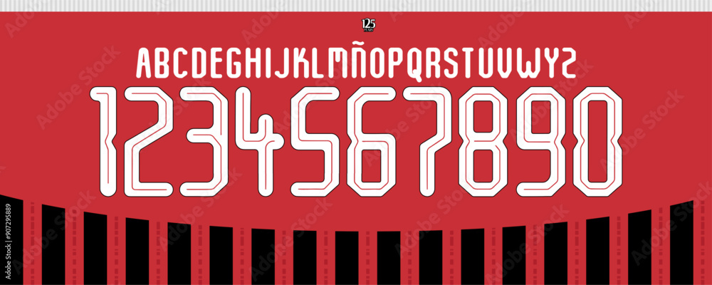 font vector team 2024 - 2025 kit sport style font. AC milan football ...