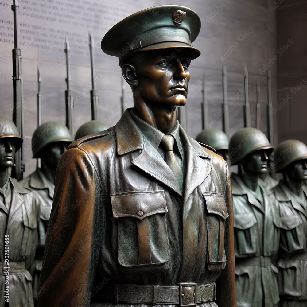 67 12 Sculpture The Sentinel A life sized bronze sculpture of a Stock ...