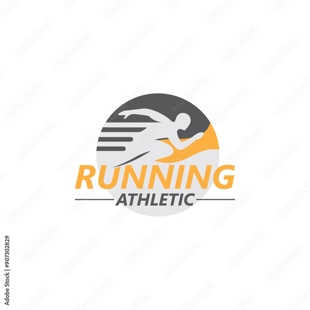 run logo, movement logo, athletics logo, running club logo, running man ...