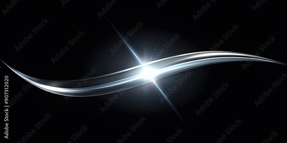 Modern silver swoosh motion graphic animation for lower third title or ...