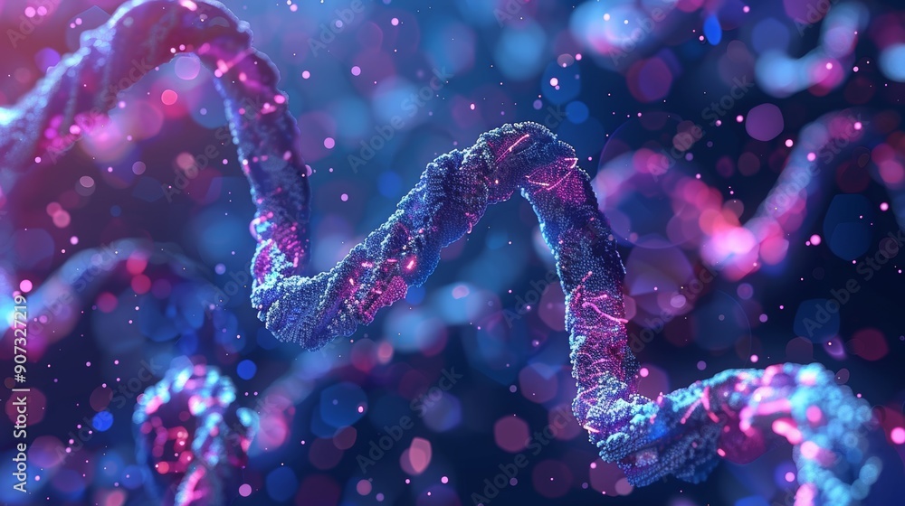 Cartoon vector Animated chromosomes with highlighted genetic mutations ...