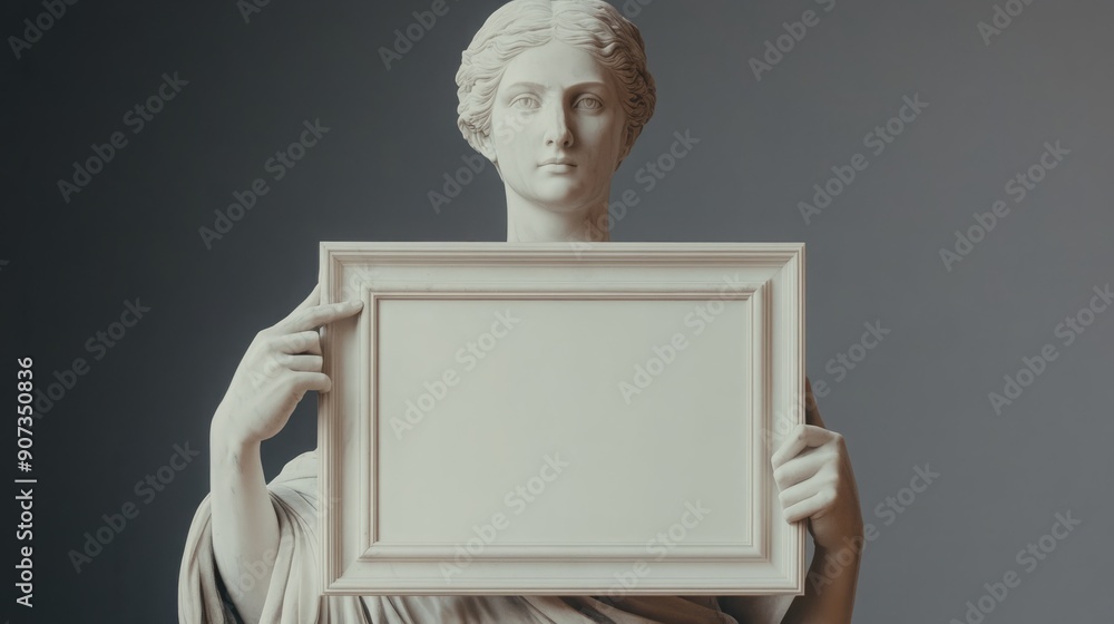 Visual Teaching Aid: Ancient Female Philosopher Statue with 16:9 ...