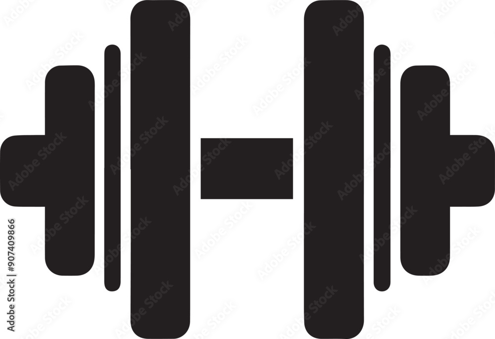 Dumbbell Icon, Trendy Style Vector Illustration Symbol, Simple black ...