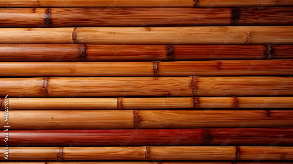 Bamboo wood texture with its distinctive, straight grain and nodes ...