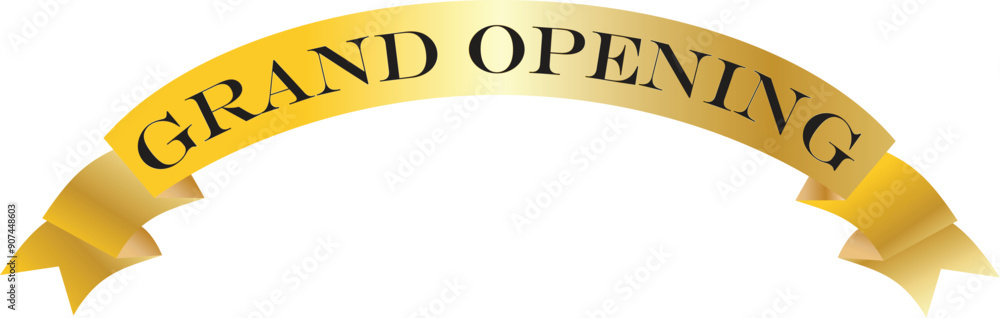 Grand Opening signage with ribbon template ready to print vector ...
