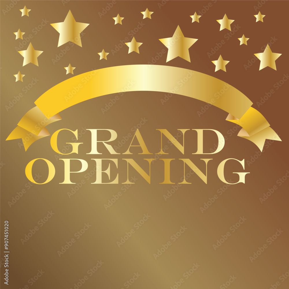 Grand Opening signage with ribbon template ready to print vector ...