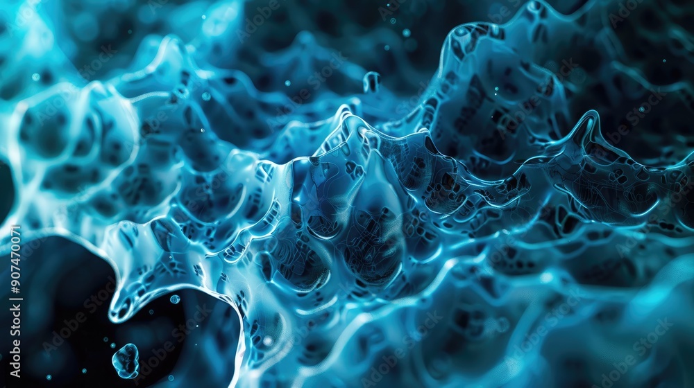 Microscopic Background. Micro Human Bone Scan. Modern Pattern. Black ...