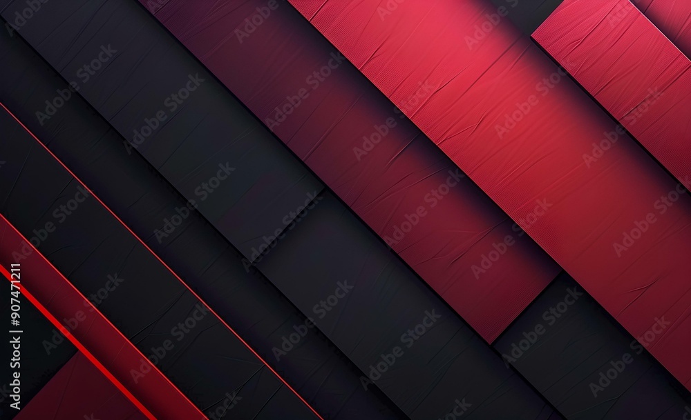 Red and black background with diagonal lines for copy space, abstract ...