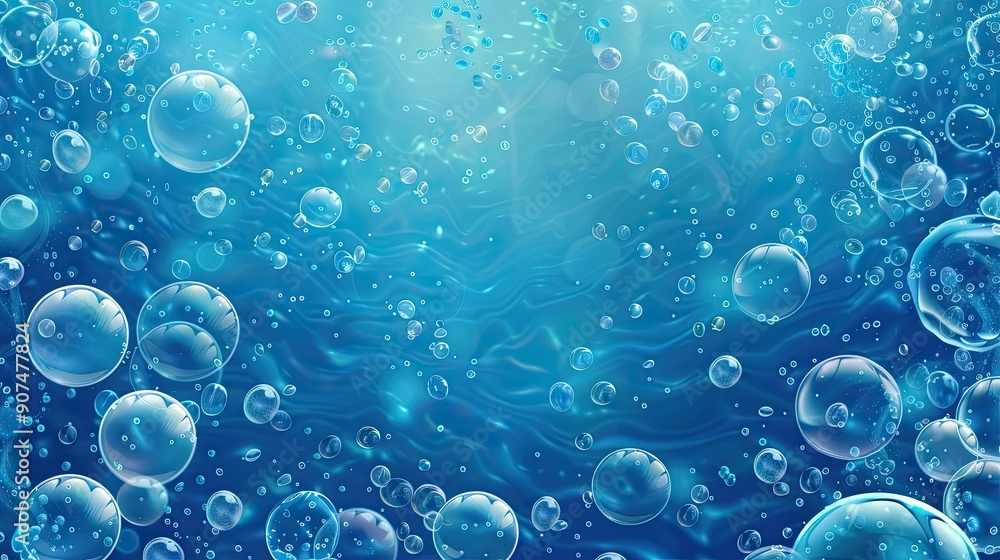 Shampoo square frame of realistic water bubbles with diagonal stripe ...