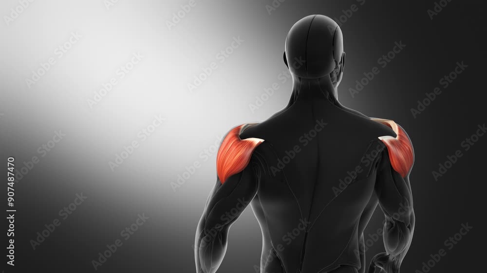 Anatomy of the Deltoid Muscles Stock Video | Adobe Stock