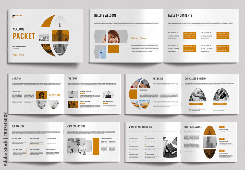 Client Welcome Packet Template Layout Stock Template | Adobe Stock