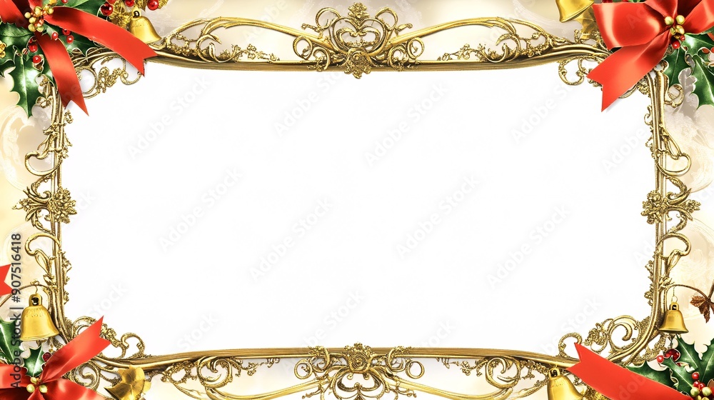 Ornate Victorian Frame An elegant Victorian-style Christmas frame with ...