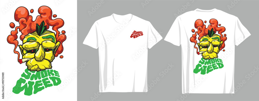 Design T Shirt weeds modern street art graffiti urban theme smoking ...