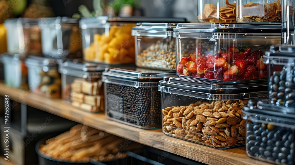 food containers equipped with a labeling system, including writable ...