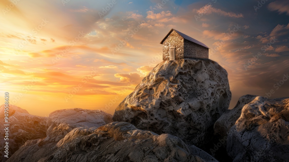 House constructed on the sand vs house constructed on a rock. Parable ...